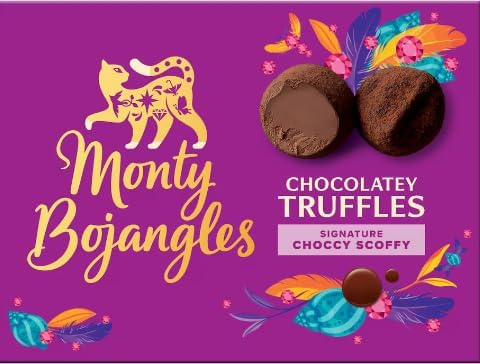 Monty Bojangles Choccy Scoffy Truffles 135G, Cocoa Dusted Dark ...