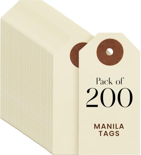 Amazon.com : Blank Manila Shipping Tags Set of 100, Size #1, 9pt Paper ...