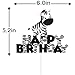 Amazon.com: Glitter Baby Zebra Happy Birthday Cake Topper, Zebra ...