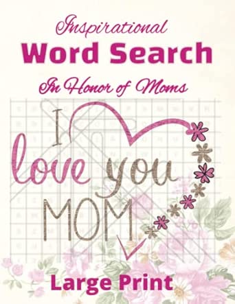 Amazon.com: Inspirational Word Search Puzzle Book in Honor Of Moms for ...