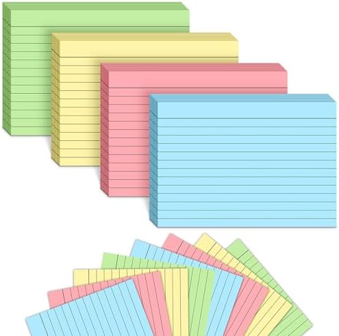 360 Pcs Flash Cards, A6 (105x145mm) Revision Cards Coloured Index Card ...