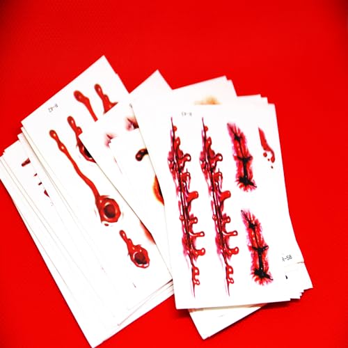 Snapklik.com : Scar Tattoo Stickers 30pcs Vivid Horror Realistic Wound ...