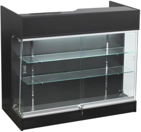 Amazon.com: Wisdomfur 4ft Retail Checkout Counter with Glass Display ...
