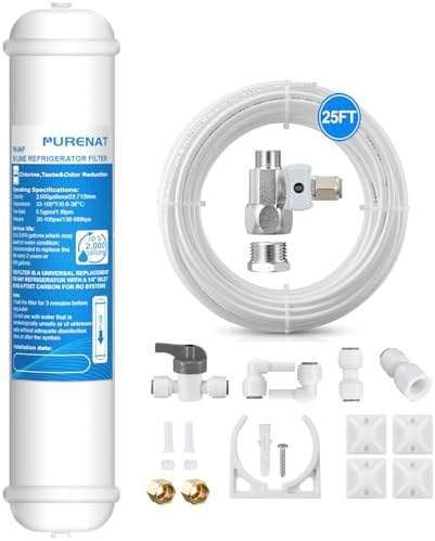 Amazon.com: Inline Water Filter Kit for Refrigerator and Ice Maker,1/4 ...