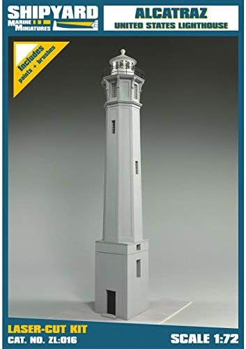 Amazon.com: MODELSHIPYARD Lighthouse Alcatraz Scale 1:72 Height 14.3 ...