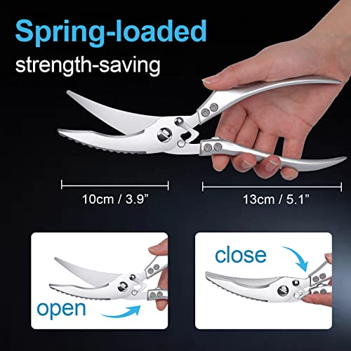 TIVOLI Poultry Shears Heavy Duty Stainless Steel Kitchen Scissors for ...