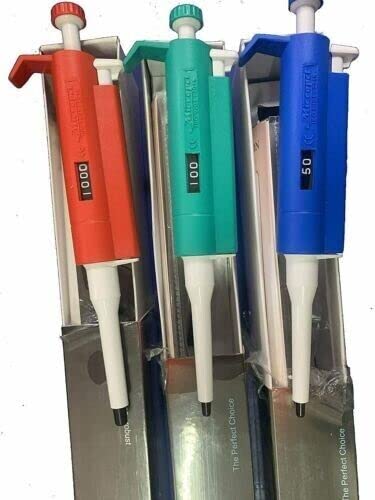 Micropipette Set Variable Volume 5-50Ul,10-100Ul,100-1000Ul Set Total 3 ...