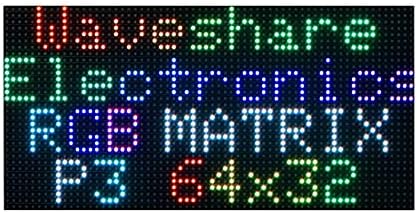 Amazon.com: Waveshare RGB Full-Color LED Matrix Panel 64×32 Pixels ...