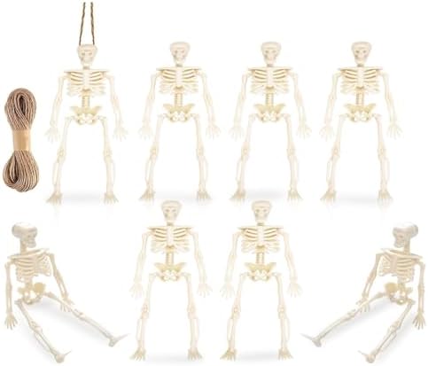 Amazon.com: FINGOOO Mini Skeleton Figurines, 12Pcs 6 Inch Small ...