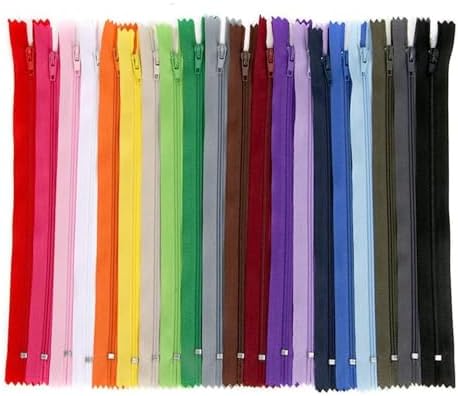 HIDOSNG Assorted Color Nylon Close End Zipper Pack Craft Dressmaking ...
