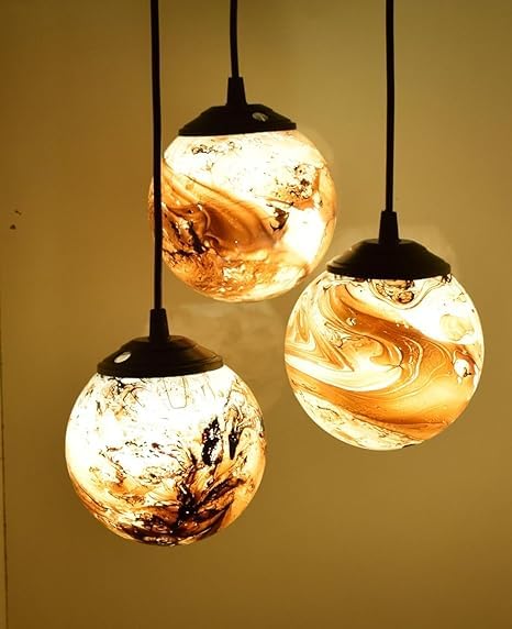 Buy SMRAYAS 3 Mosaic Triple Pendant Hanging Light for Home Decor ...