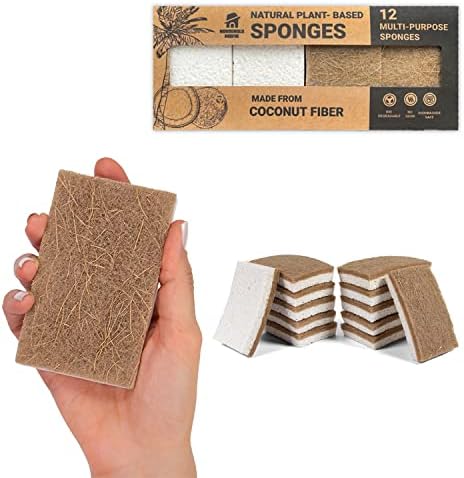 Amazon.com: KICKLEEN 9 Pack Biodegradable Natural Kitchen Sponge ...