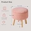 Amazon.com: IBUYKE 13 Inch Foot Stool Ottoman with Storage, Round Small ...