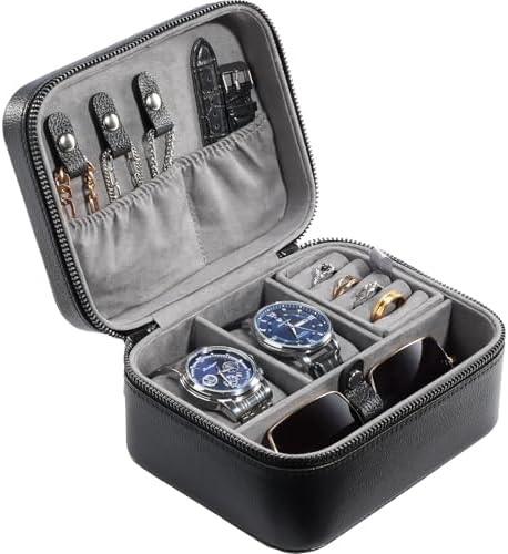 Amazon.com: Penitent Man Trading Co Leather Watch Case - Luxury Travel ...