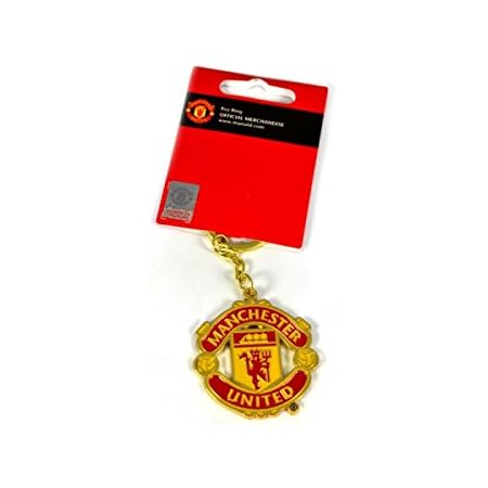 OFFICIAL MANCHESTER UNITED CREST SHAPED KEYRING : Amazon.co.uk: Sports ...