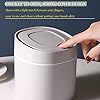 Amazon.com: Plastic Mini Trash Can with Lid - 2 L Pop Up Wastebasket ...