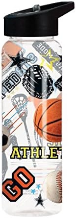 Amazon.com: iscream 'Game On!' Flip-Top, BPA Free, 21.9 oz Water Bottle ...