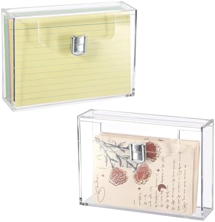 Yellow Index Cards Plastic Index Card Box (3x5") - Holds 250 Cards For ...