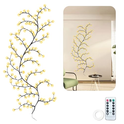 144 LEDs Lighted Willow Vine Tree Lights, Twinkling Tree Wall Light 90 ...