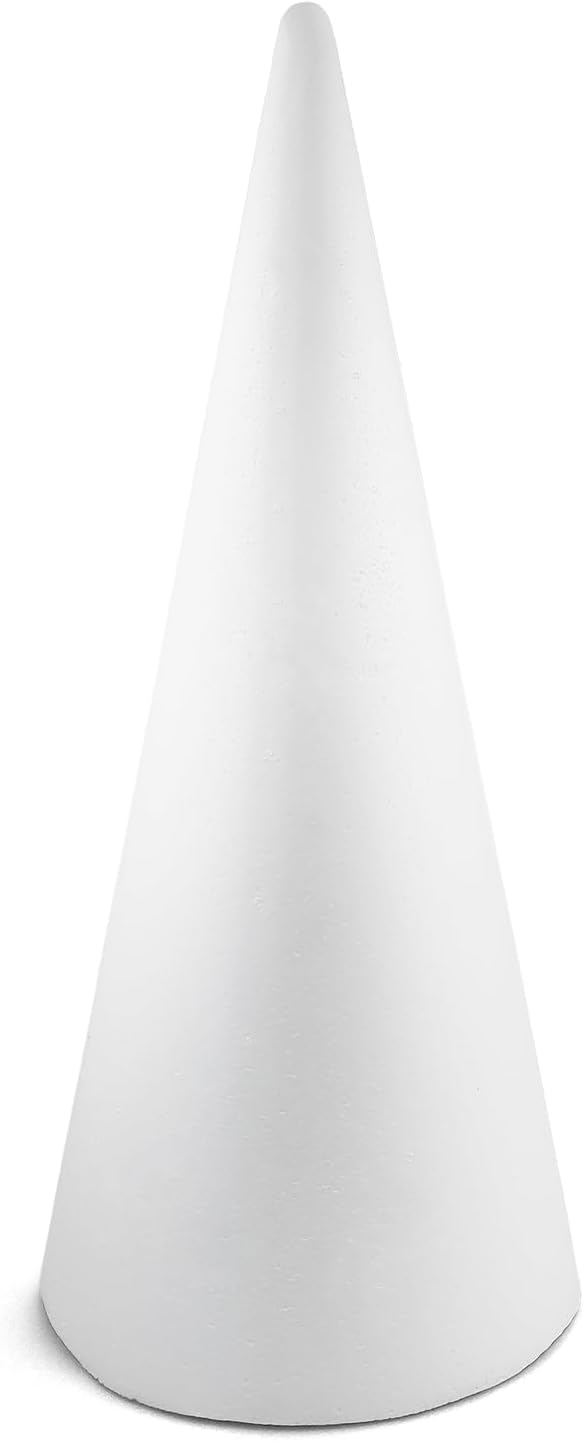 Amazon.de: Netuno 1 Stück Styroporkegel 40 cm weiß Polystyrol ...