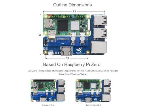 Waveshare Pi Zero To Raspberry Pi 3b B Board Adapterbased On Raspberry Pi Zero To Reproduce