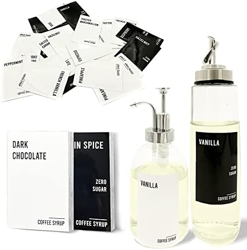 Amazon.com: 40PCS Coffee Syrup Labels for Coffee Bar, Coffee Station ...