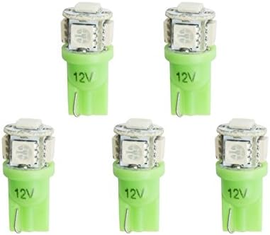 Amazon.com: LED BULB, REPLACEMENT, T3 WEDGE, GREEN, 5 PACK : Automotive