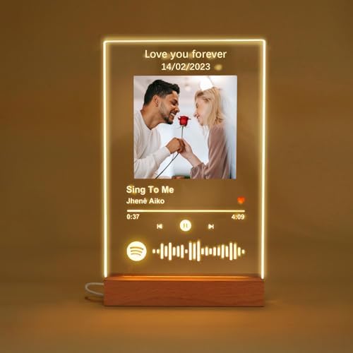 Amazon.com: Bandfol Personalized Acrylic Song with Photo, Transparent ...