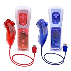 Amazon.com: Wii Controller Motion Plus, 2 Pack Wii Remote Controller ...