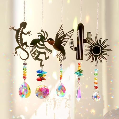 Amazon.com: Crystal Suncatchers with Prisms Hanging Window Sun Catcher ...