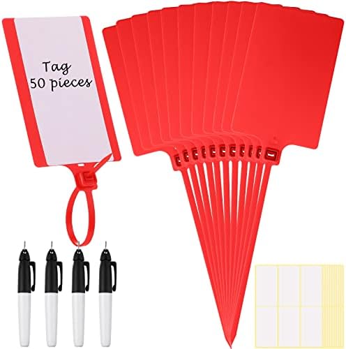 Amazon.com : Waterproof Plastic Tags with Marker Pens and Sticker ...