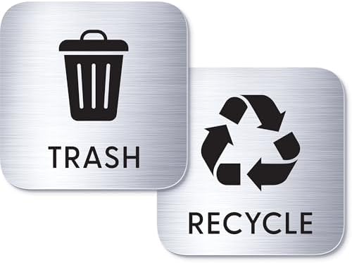 Amazon.com: Large 6x6in Trash & Recycling Bin Labels – Magnetic and ...