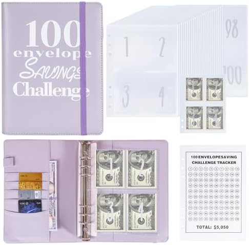 Amazon.com: 100 Envelope Challenge Binder | Easy and Fun Way to ...