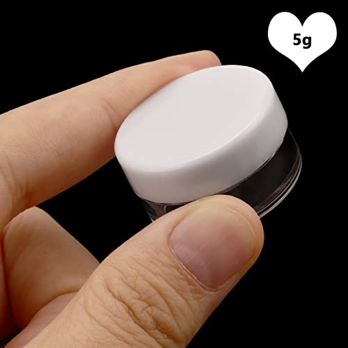 ZOENHOU 100 Pack 5g / 5ml Mini Cosmetic Containers, Empty Plastic ...