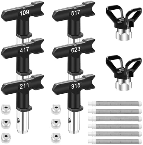 Amazon.com : Anglecai 14 Pieces Airless Paint Sprayer Tips Set, 6 ...