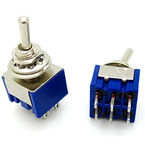 5pcs 3 Position 2P2T DPDT ON-Off-ON Miniature Mini Toggle Switch ...