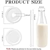 Amazon.com: 48mm Milk Bottle Lids Sets 12 Pieces Milk Lids With Straw ...