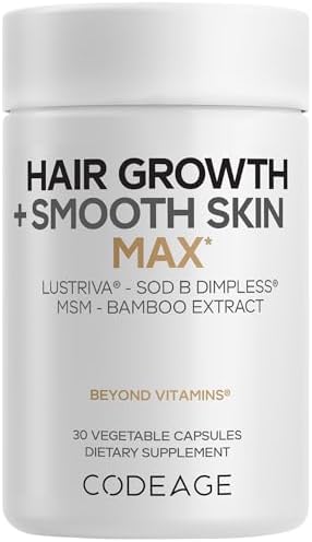 Amazon.com: Codeage Hair Growth + Smooth Skin Max Vitamins Supplement ...