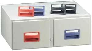 REXEL A6 Horizontal Cabinet with Two Drawers - Grey - 3312180 : Amazon ...