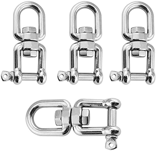 hannger 316 Stainless Steel Shackle, M10 Swivel Eye and Jaw Shackle ...