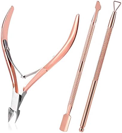 ZTMY Cuticle Clippers with Cuticle Pusher Set -Stainless Steel Cuticle ...