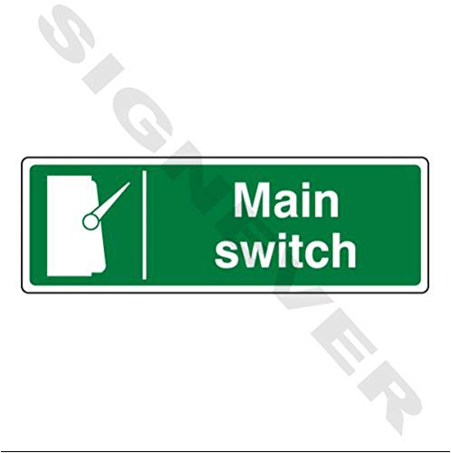 SIGN EVER Main Switch Emergency Sign Stickers for Hospital Clinic ...