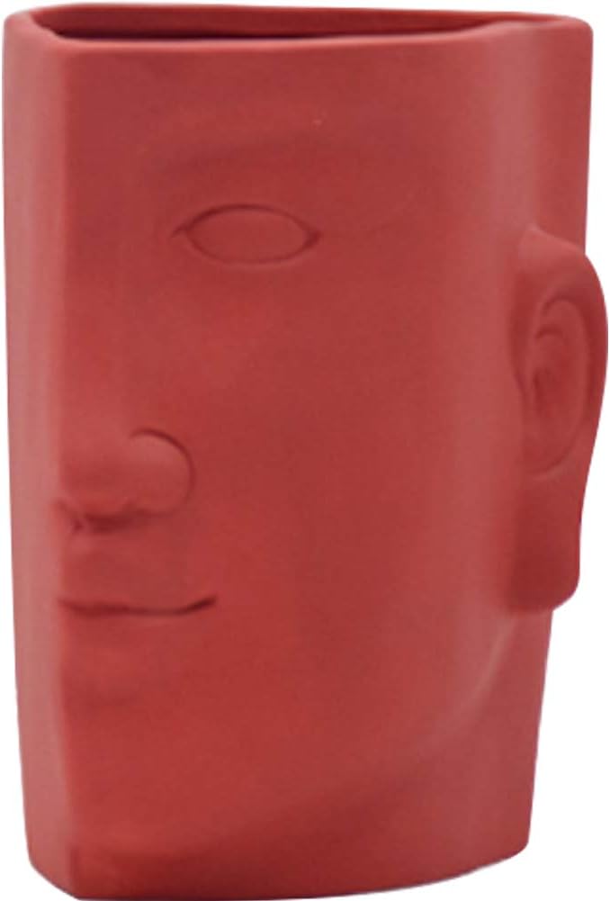 Amazon.com: Kelendle Indoor Outdoor Head Planter Ceramic Human Face ...