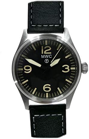 MWC Classic Pilot 40mm Hybrid Mechanic Quartz Steel Black Leather ...