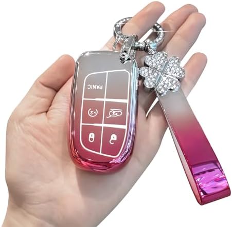Amazon.com: PIFOOG Key Fob Cover for Jeep Grand Cherokee Compass ...