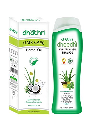 Buy Dhathri Hair Care Herbal Oil 100 Ml and Deedhi Shampoo 200 Ml ...
