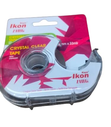 Cello Tape Crystal Clear Tape, Transparent Tape Half Inch 18mm x 33 mtr ...