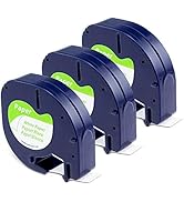 5 x Aken Compatible Dymo Letratag Ruban Transparent Plastique 12mm x 4m ...