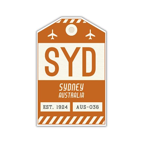 Amazon.com: SYD Sydney Australia Luggage Tag Sticker/Airport Code ...
