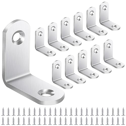 Yeepeo 12 Pcs Corner Bracket 30 30mm, Right Angle Bracket 90 Degree ...